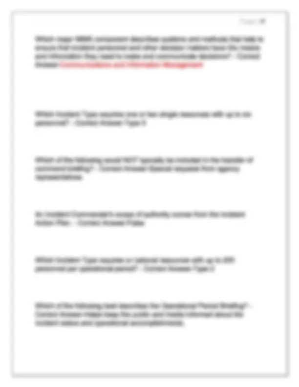 NIMS-IS 200.c Final Exam Questions with correct Answers 2025/2026( A+ ...