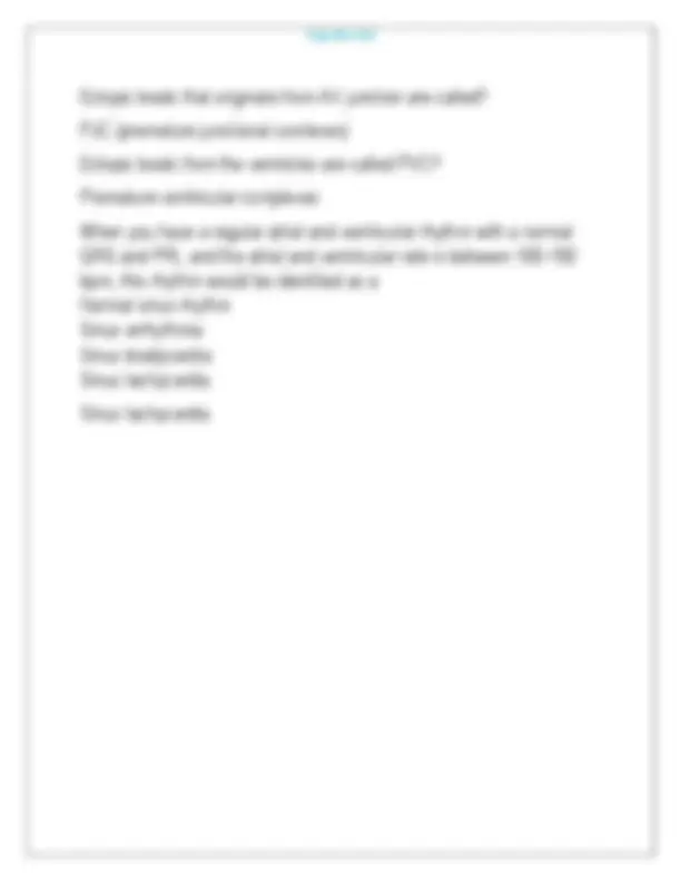 KAISER EKG EXAM WITH CORRECT AND VERIFIED ANSWERS | Exams Nursing | Docsity