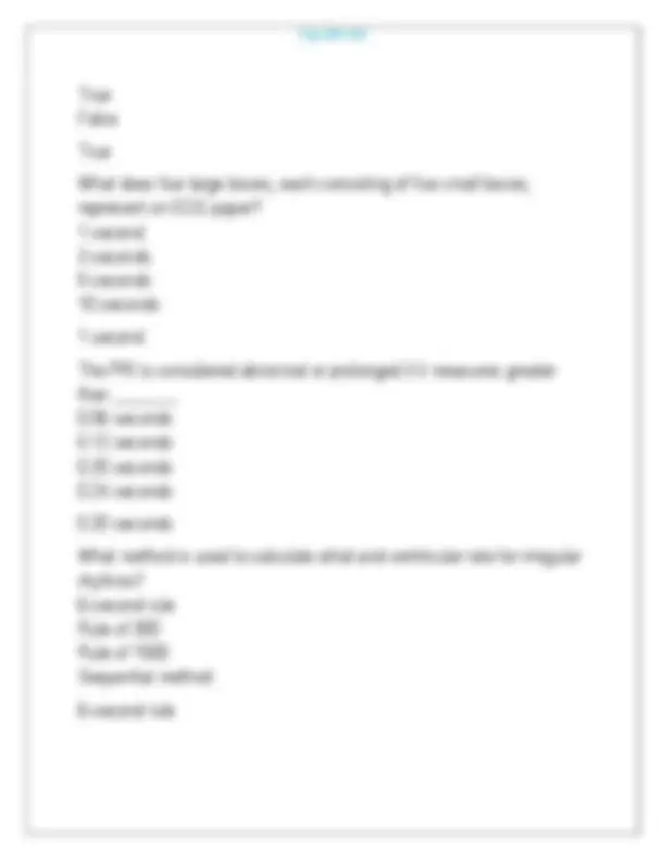 KAISER EKG EXAM WITH CORRECT AND VERIFIED ANSWERS | Exams Nursing | Docsity