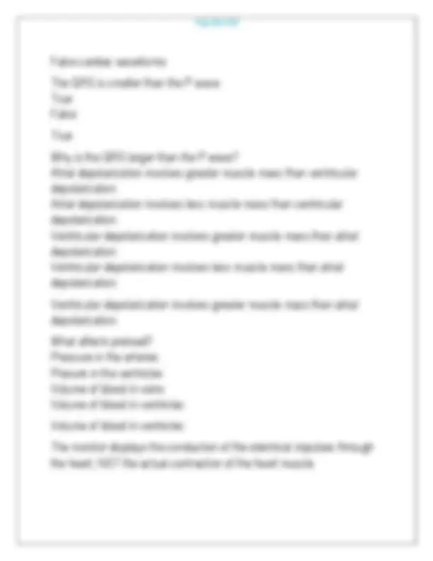 KAISER EKG EXAM WITH CORRECT AND VERIFIED ANSWERS | Exams Nursing | Docsity