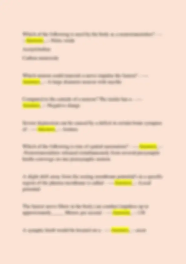 NIGHTINGALE PHYSIOLOGY FINAL EXAM (ACTUAL 2025/2026) QUESTIONS AND ...