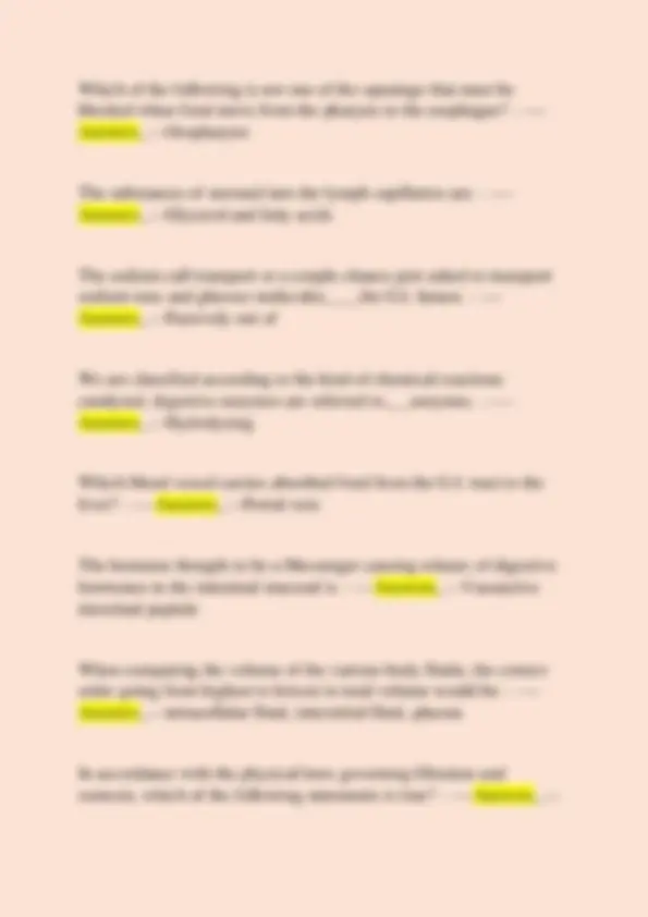 NIGHTINGALE PHYSIOLOGY FINAL EXAM (ACTUAL 2025/2026) QUESTIONS AND ...