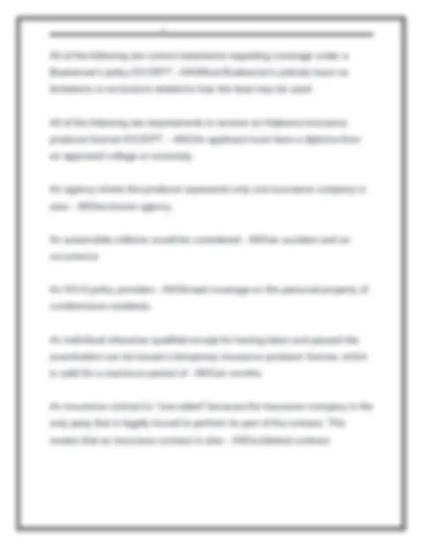 Alabama Personal Lines Exam Test Bank 2025-2026. Questions & Correct ...