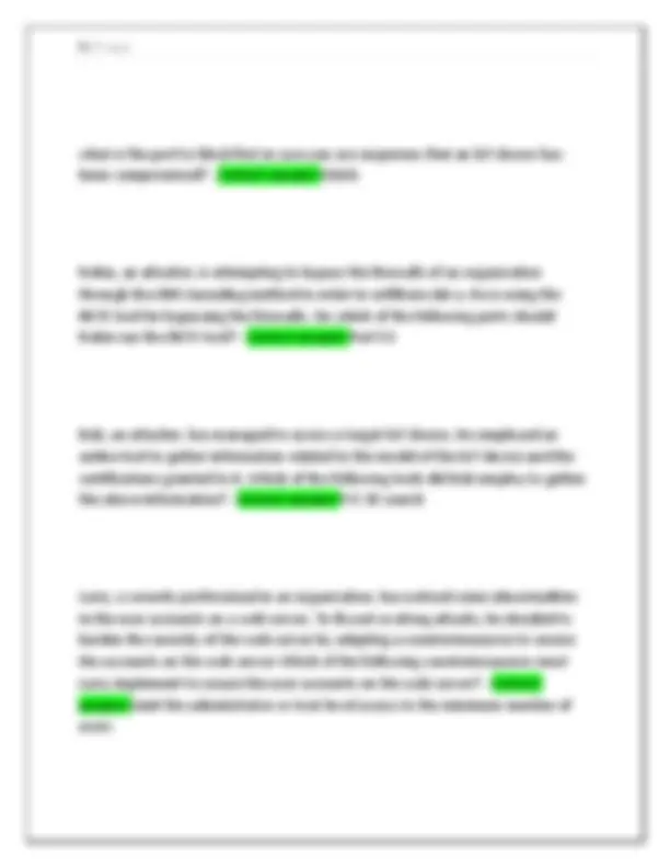 Cybersecurity Exam Questions and Answers: Ethical Hacking and ...