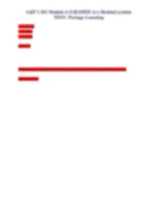 A&P 1 101 Module 4 (GRADED A+) Skeletal system TEST- Portage Learning ...