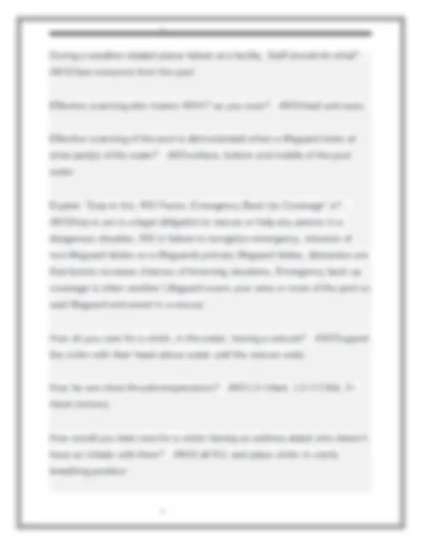 Lifeguard Recertification Exam Prep: Q&A Study Guide | Exams Health ...