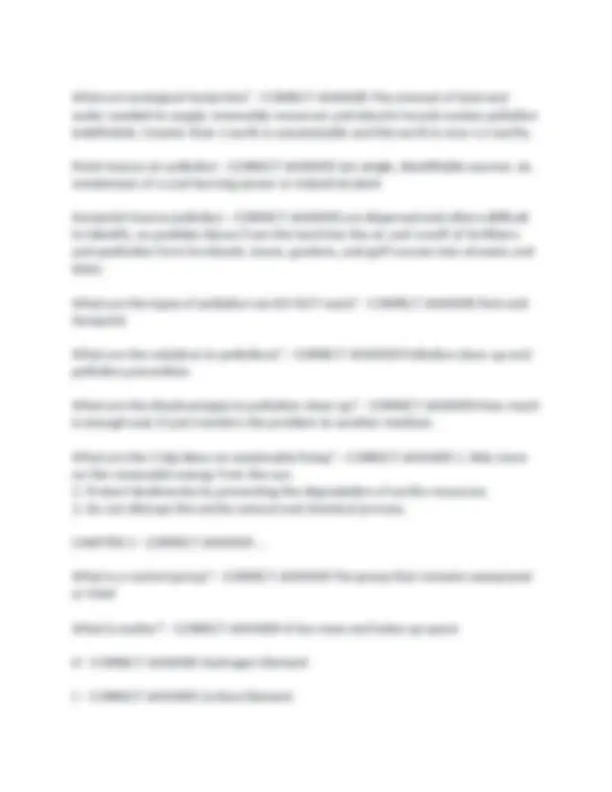 Environmental Science Study Guide 101 Questions with Verified Answers ...