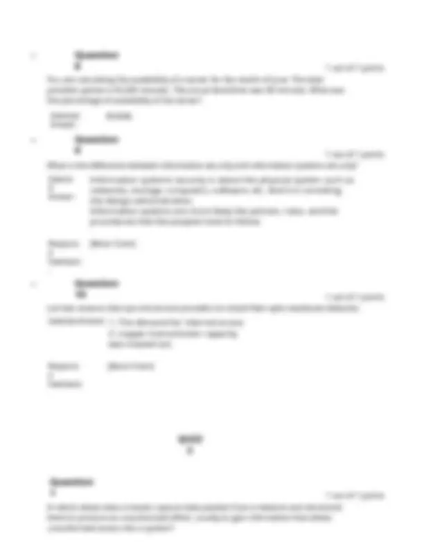 QUIZ 1 to Week 6 Exam Questions with Answers. | Exams Nursing | Docsity