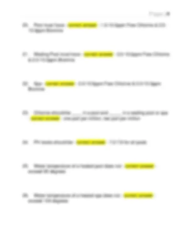 Pool Operator Certification Test: Questions and Answers 2025 | Exams ...