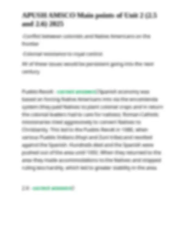 APUSH AMSCO Main points of Unit 2 (2.5 and 2.6) 2025 | Exams Nursing ...