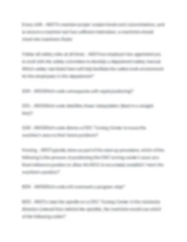 NIMS CNC Lathe Operations Practice Test: Questions & Answers | Exams ...