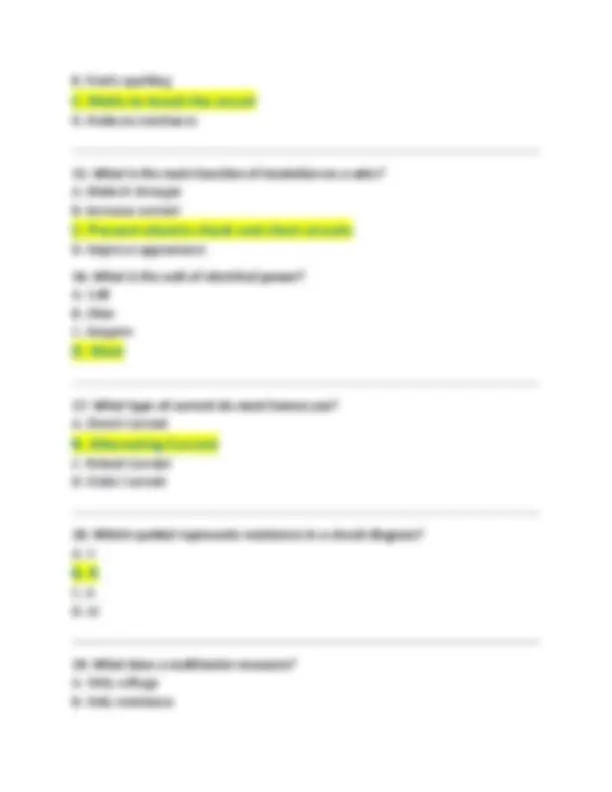 Basic Industrial Electricity Exam 2025: Comprehensive Questions and ...