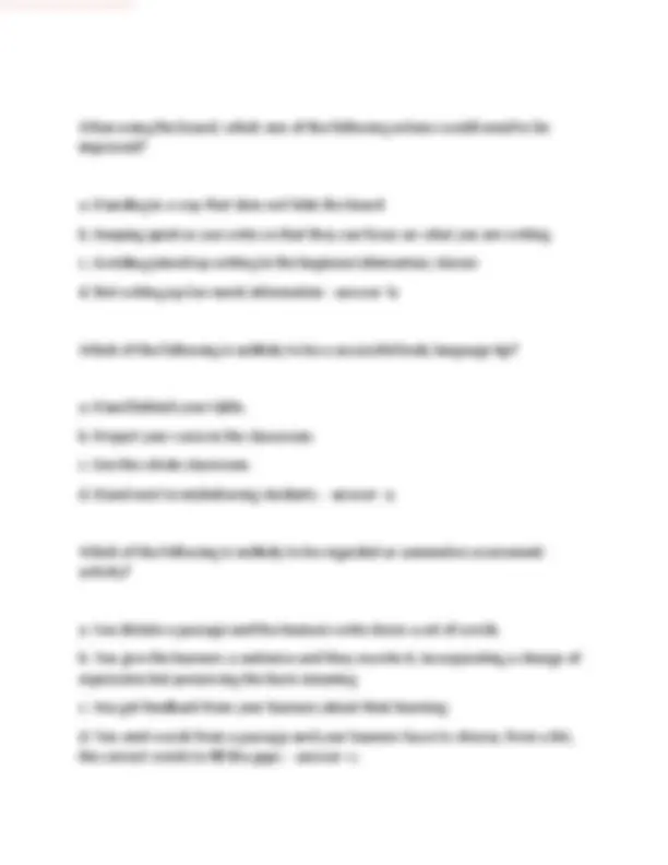 Module 8 TESOL-TEFL QUESTIONS .pdf | Exams Nursing | Docsity