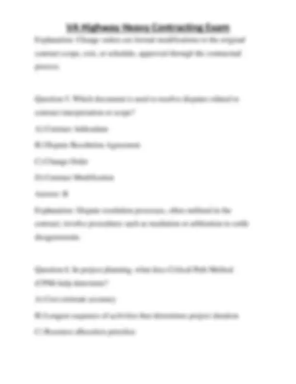 VA Highway Heavy Contracting Exam | Exams Technology | Docsity