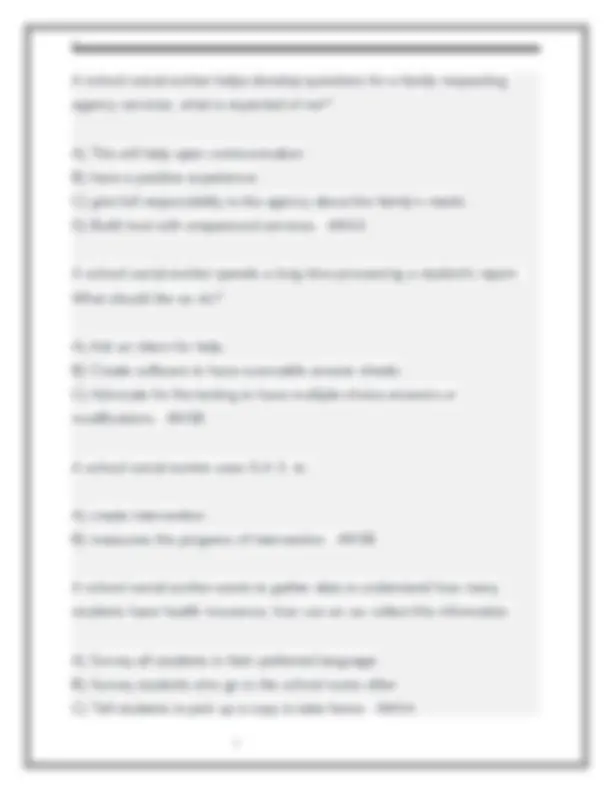 School Social Work Practice Questions and Answers: A Study Guide for ...