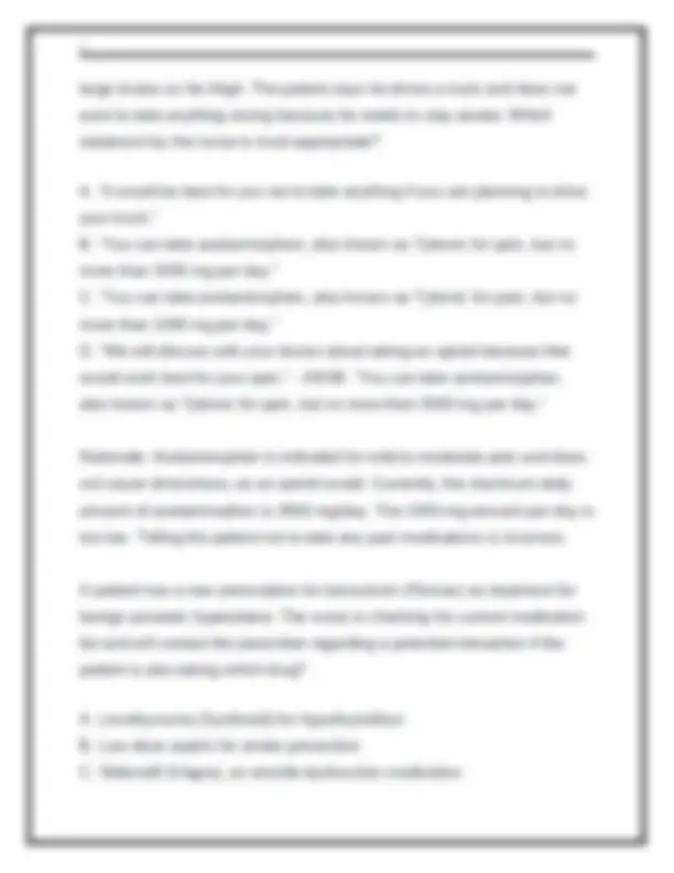 ECPI NUR 138 Pharmacology Exam 1 Latest Edition 2025. Questions ...