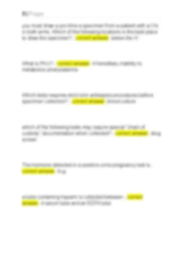 AMCA PHLEBOTOMY EXAM REVIEW 2025 UPDATED ACTUAL EXAM WITH CORRECT ...