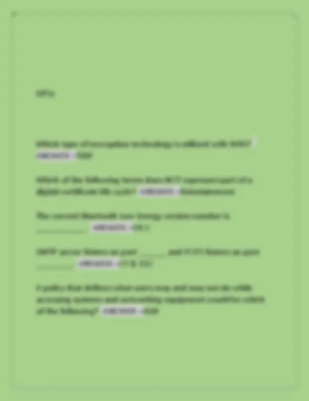 CSIA SECURITY FINAL EXAM QUESTIONS WITH COMPLETE SOLUTIONS GUARANTEED ...