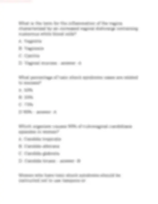 Schuiling Chapter 21- Gynecologic Infections complete exam.pdf | Exams ...