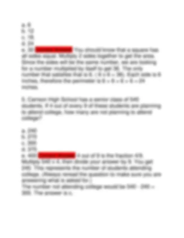 CBEST MATH EXAM 2025 QUESTIONS AND CORRECT ANSWERS | CBEST MATH AND ...