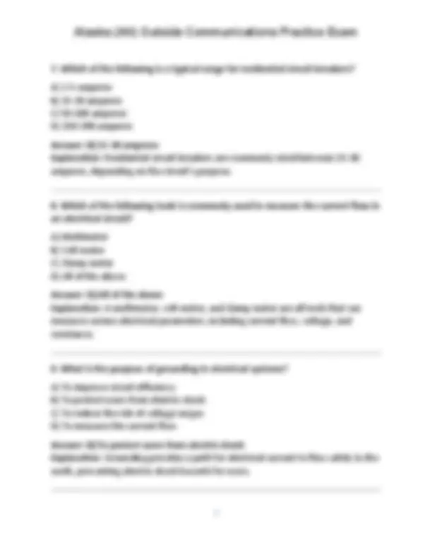 Alaska (AK) Outside Communications Practice Exam (Questions & Answers ...