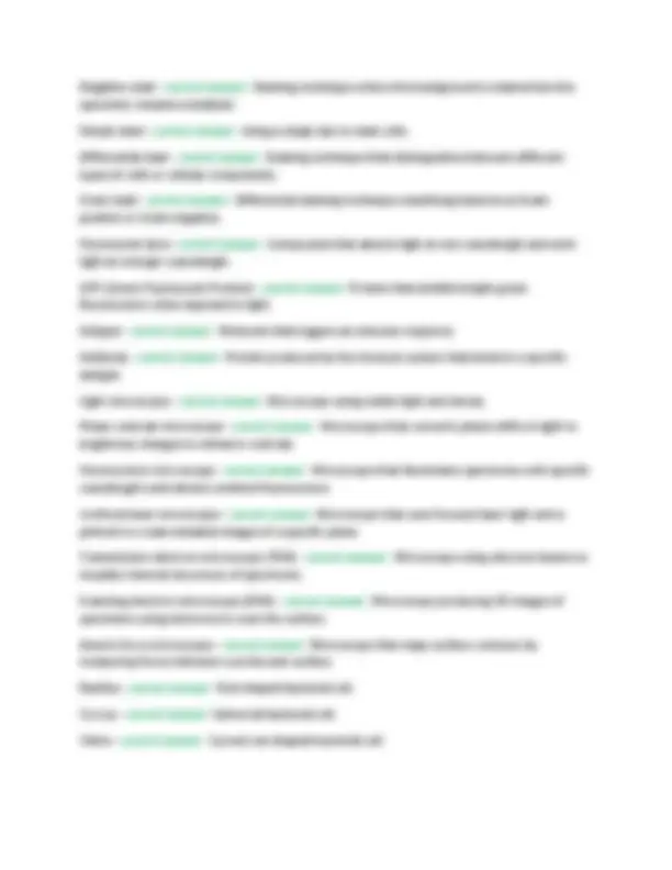 Comprehensive Microbiology Glossary – Final Exam Study Guide of Key ...