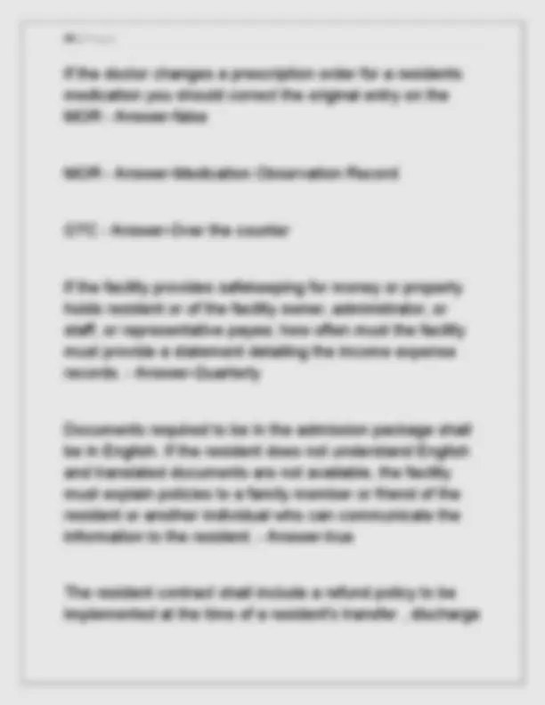 FLORIDA ALF CORE FINAL TEST EXAM 2025 COMPLETE EXAM QUESTIONS WITH ...