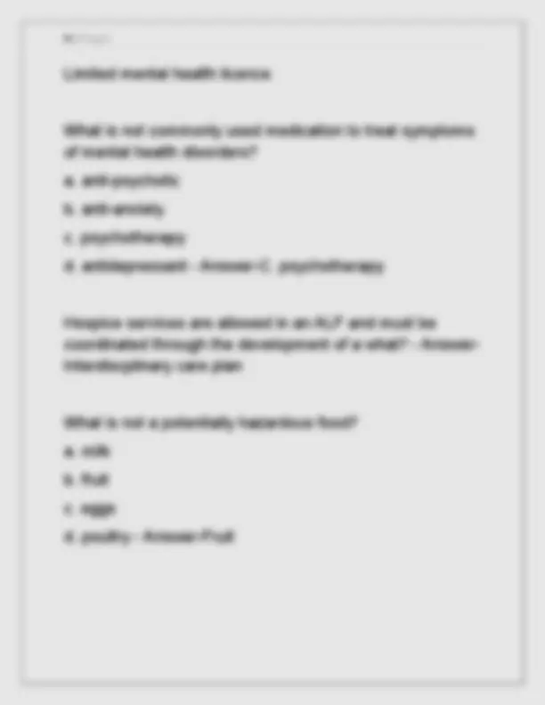 FLORIDA ALF CORE FINAL TEST EXAM 2025 COMPLETE EXAM QUESTIONS WITH ...