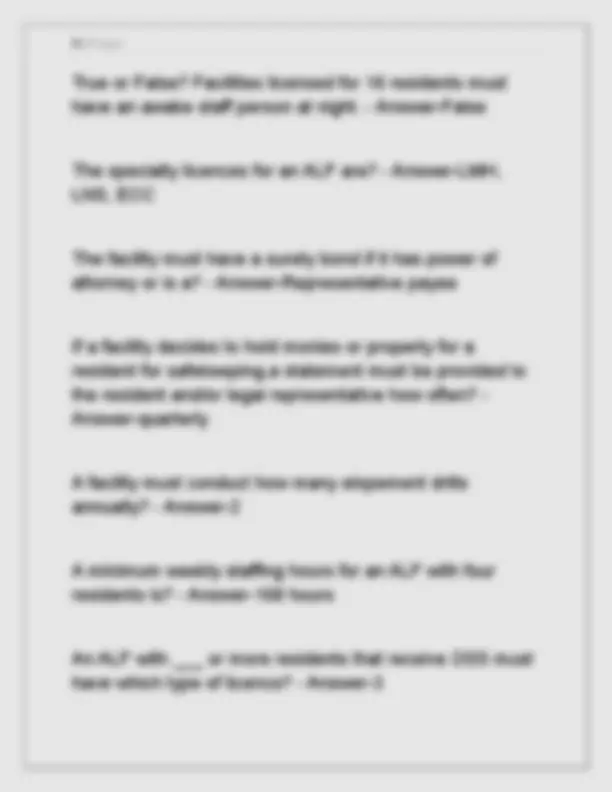 FLORIDA ALF CORE FINAL TEST EXAM 2025 COMPLETE EXAM QUESTIONS WITH ...