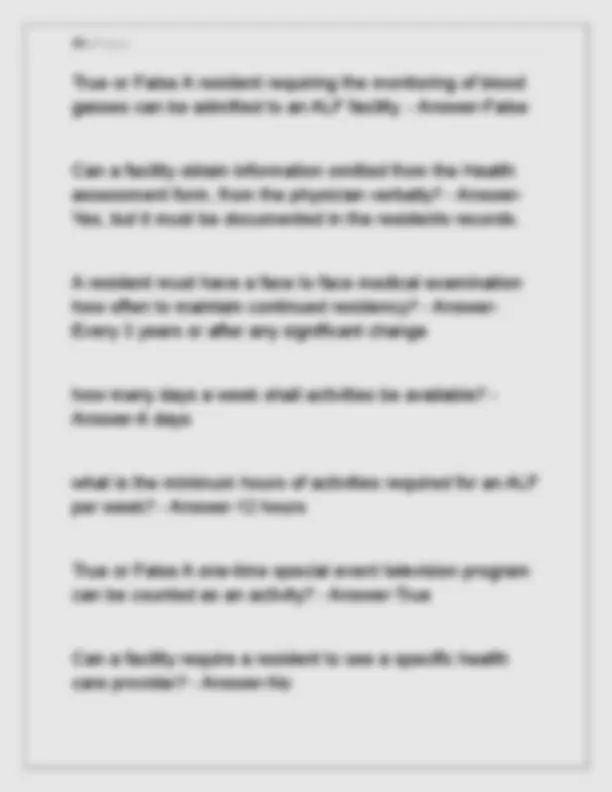 FLORIDA ALF CORE FINAL TEST EXAM 2025 COMPLETE EXAM QUESTIONS WITH ...