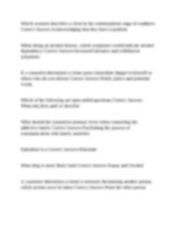 CAADE Questions with correct answers | Exams Nursing | Docsity