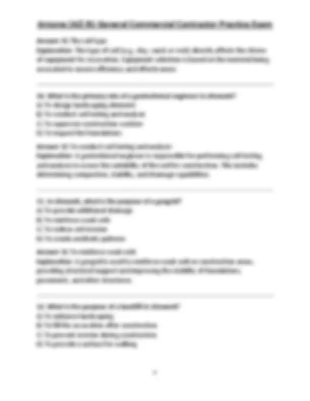 Arizona (AZ) B1 General Commercial Contractor Practice Exam (Question ...