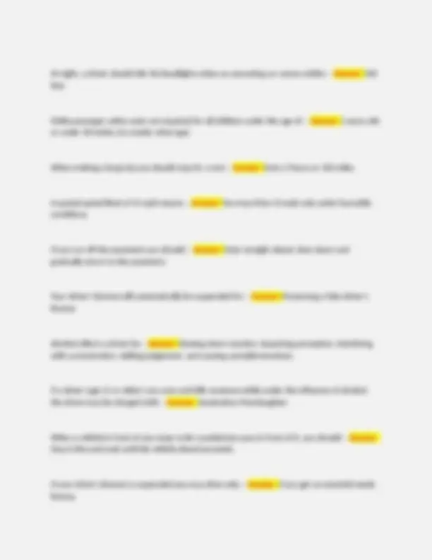 Texas Permit Test Flash Cards / Key Questions with 100% Correct answers ...