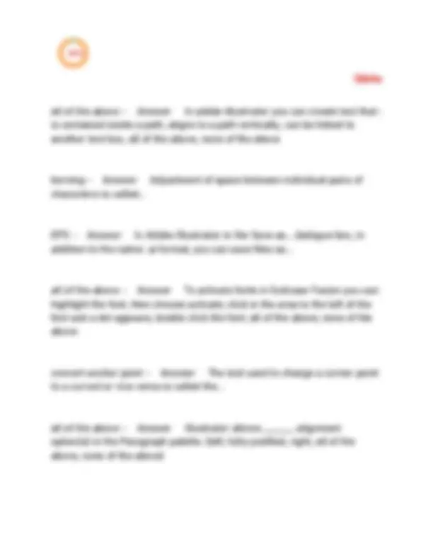 Adobe Illustrator Quiz Questions and Answers: Tools, Typography, and File Management | Exams ...