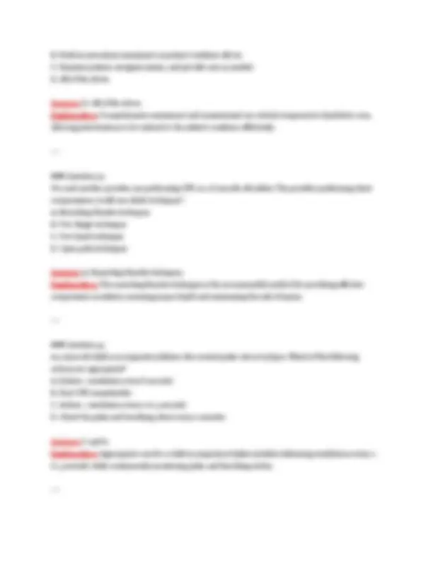 AMERICAN RED CROSS (BLS) Provider Pre-Assessment and Final Exam (Latest ...