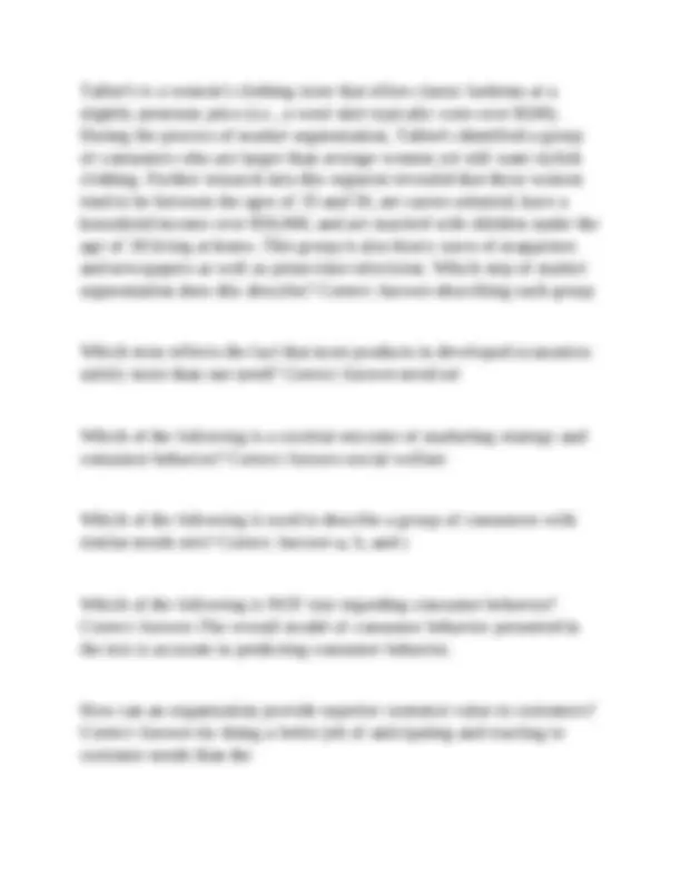 Marketing Principles: A Q&A Study Guide on Consumer Behavior and Market Analysis | Exams ...