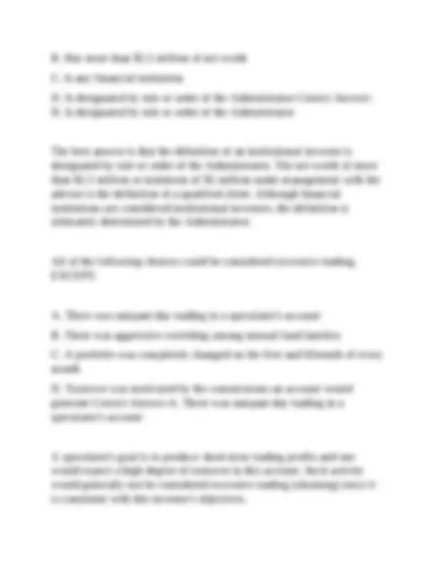 Series 63 Exam Practice Questions and Answers: Securities Regulations ...