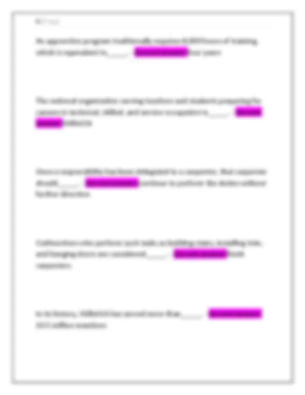 CARPENTRY 1: MODULE 1 2025/2026;actual exam with 100% verified ...