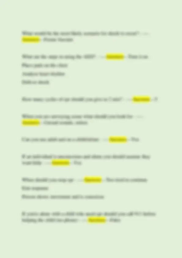 AMERICAN RED CROSS CPR TEST REVIEW 2025/2026 QUESTIONS AND ANSWERS ...