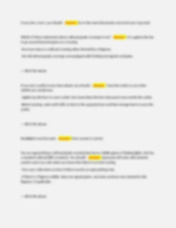 SC DMV Permit Practice Test / Real Exam Questions with Correct Answers ...