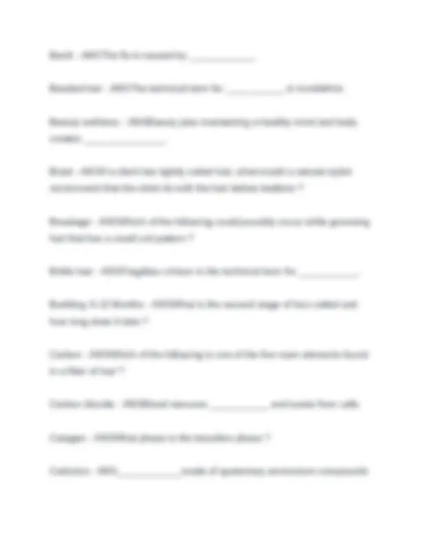 Natural Hair Care Written Exam Study Guide Latest 2025-2026. Questions ...