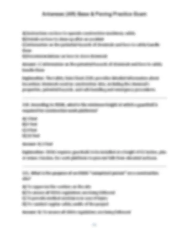 Arkansas (AR) Base & Paving Practice Exam (Questions & Answers) | Exams ...
