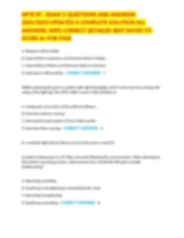 NPTE FF - EXAM 1 QUESTIONS AND ANSWERS 2024/2025 UPDATED A COMPLETE ...