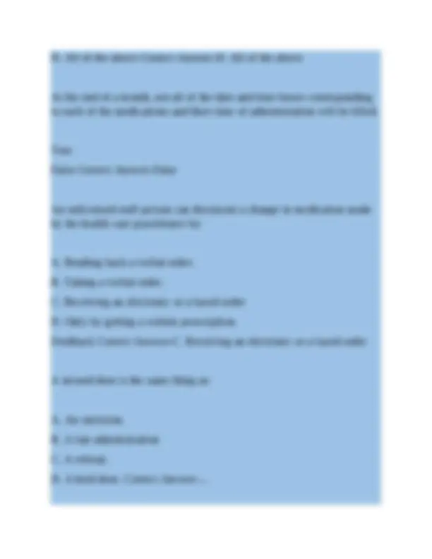 MA Training questions with correct answers | Exams Nursing | Docsity