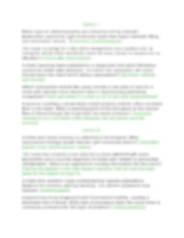 CARDIO_PREP_U MDC 3 CHAPTER 28 EXAM - CARDIOVASCULAR AND HEMATOLOGY. Cardiac Disorders | Exams ...