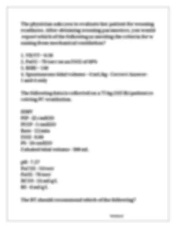 NBRC Practice Exam 7 With 100% Correct And Verified Answers | Exams ...