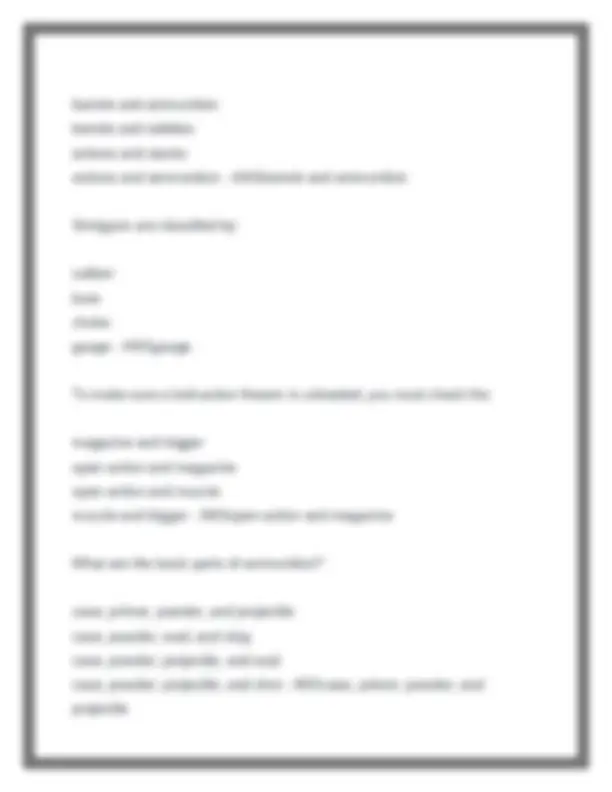 Hunter Safety - Unit 2 Quiz Questions and Verified Answers | Exams ...