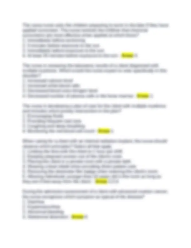 NCLEX Adult Medical-Surgical Nursing Practice Questions and Answers ...