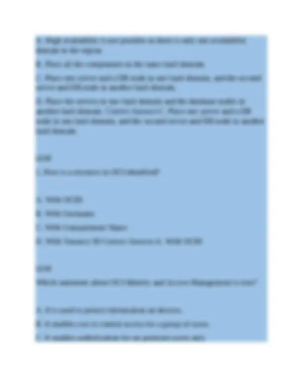 Oracle Cloud Infrastructure Foundations Practice M/C Questions with ...