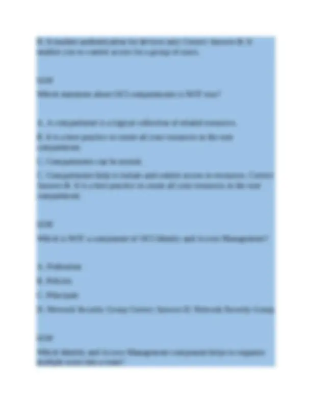 Oracle Cloud Infrastructure Foundations Practice M/C Questions with ...